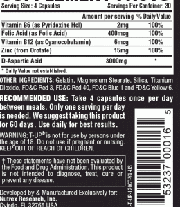 Buy Nutrex T UP Testosterone Booster in Pakistan | Synergize.pk